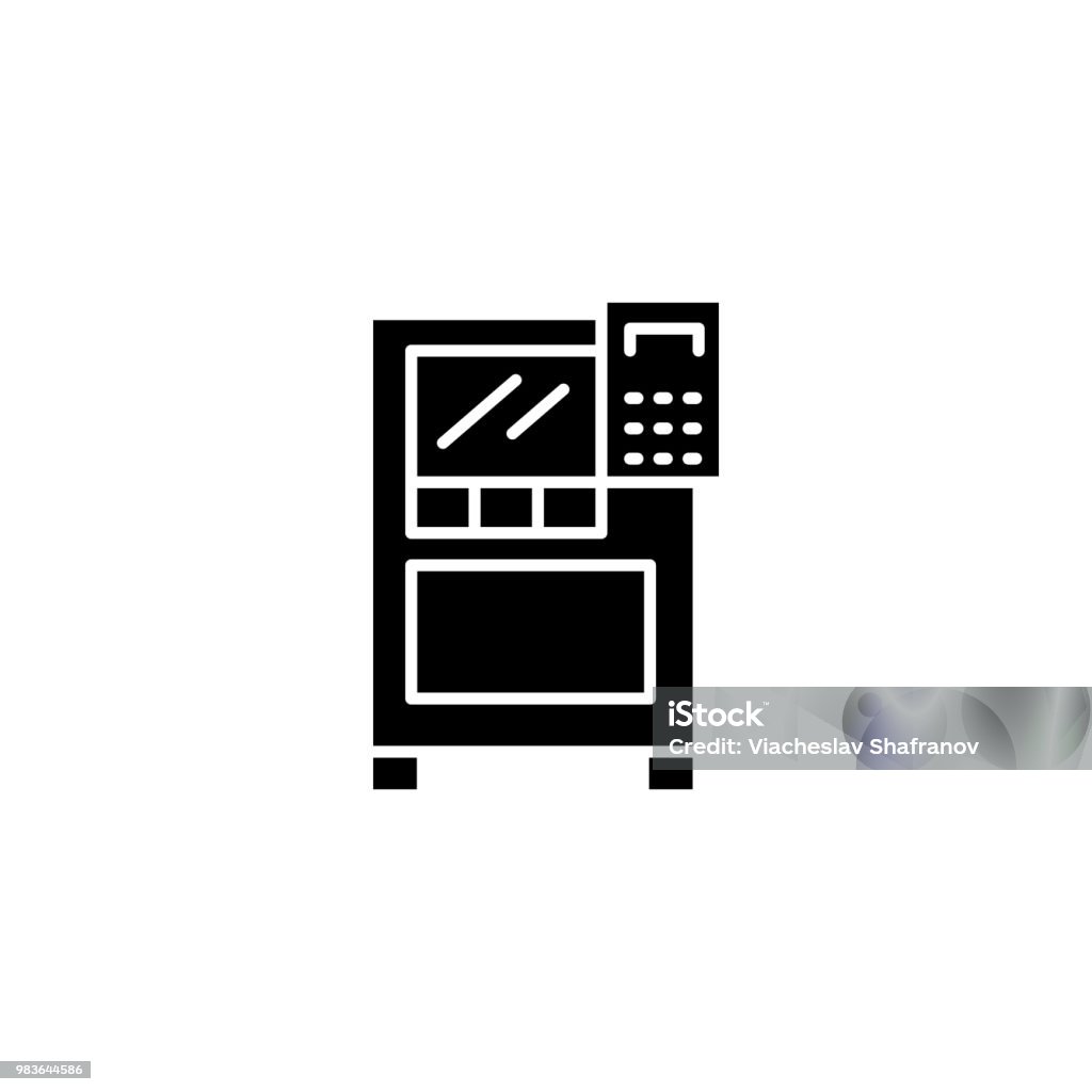 Konsep Ikon Hitam Panel Kontrol Panel Kontrol Simbol Vektor Datar Tanda