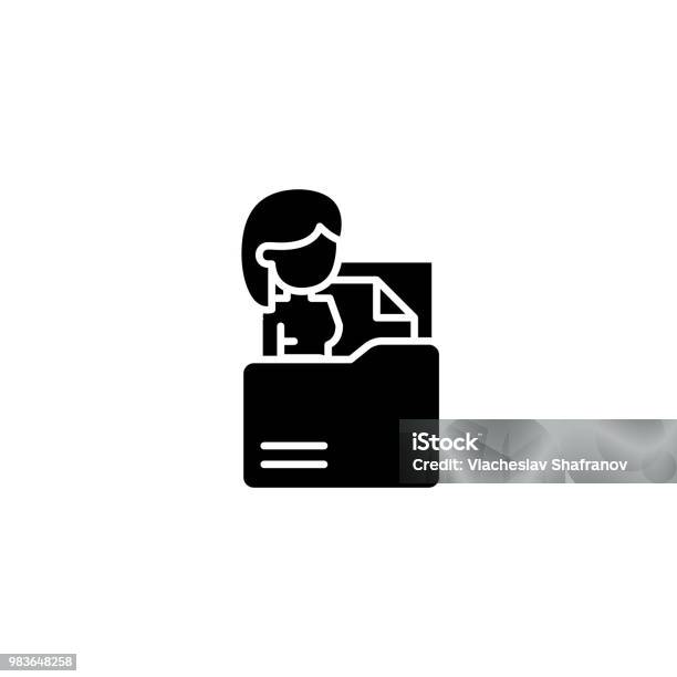 Notion De Curriculum Vitae Dicône Noire Curriculum Vitae Plat Symbole