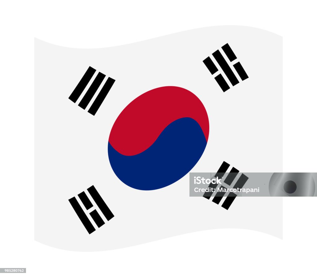 South Korea Flag Stock Illustration Download Image Now Flag