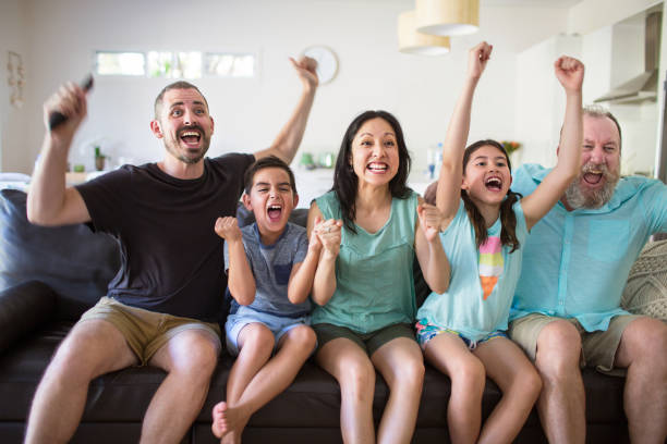 Free Stock Photo of Family Celebrating and Cheering Together | Download ...