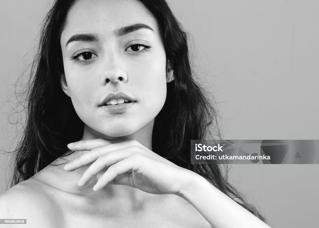 Beauty Woman Face Portrait Beautiful Model Girl With Perfect Fresh