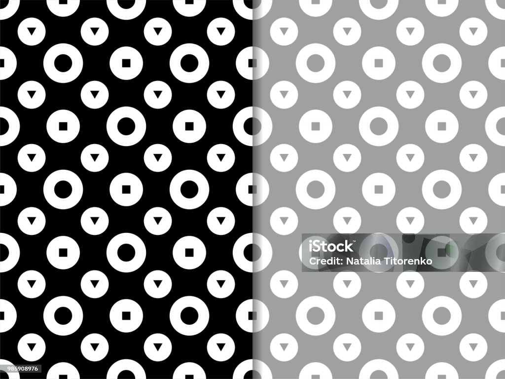 Geometric Seamless Pattern Circles And Triangles Stock Illustration