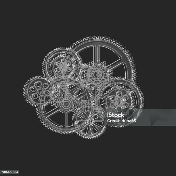 Gears 배경기술 기어 기계 부분에 대한 스톡 벡터 아트 및 기타 이미지 기어 기계 부분 시계 벽 시계 Istock
