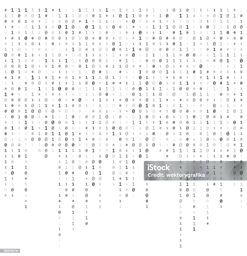 Binary Code Stream Background Data Vector Design Stock Illustration Download Image Now