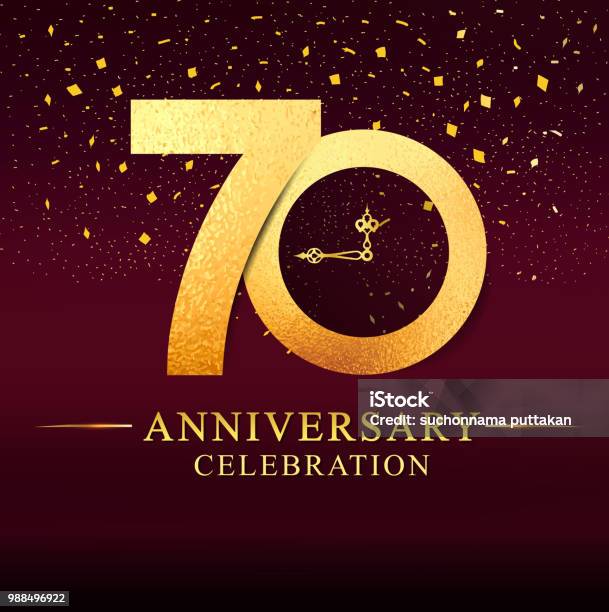 Logo Perayaan Ulang Tahun 70 Tahun Logo Ulang Tahun Dengan Warna Merah