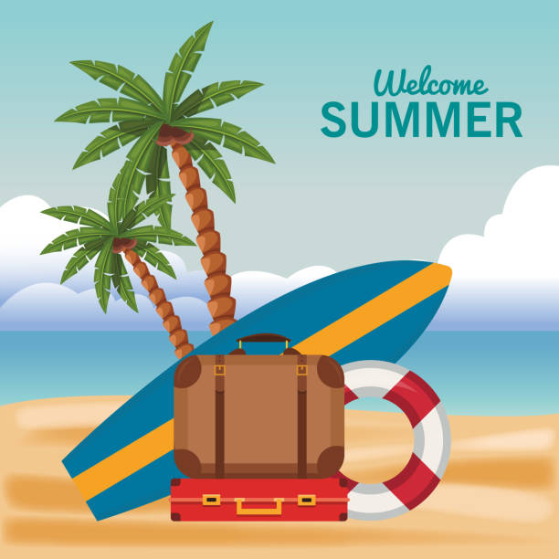 130 Tropical Island Resort Water Table Stock Illustrations Royalty