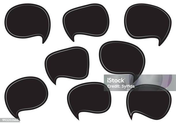 Set Hitam Gelembung Speesh Kotak Dialog Kosong Kosong Untuk Teks Anda ... Set Hitam Gelembung Speesh Kotak Dialog Kosong Kosong Untuk Teks Anda ...