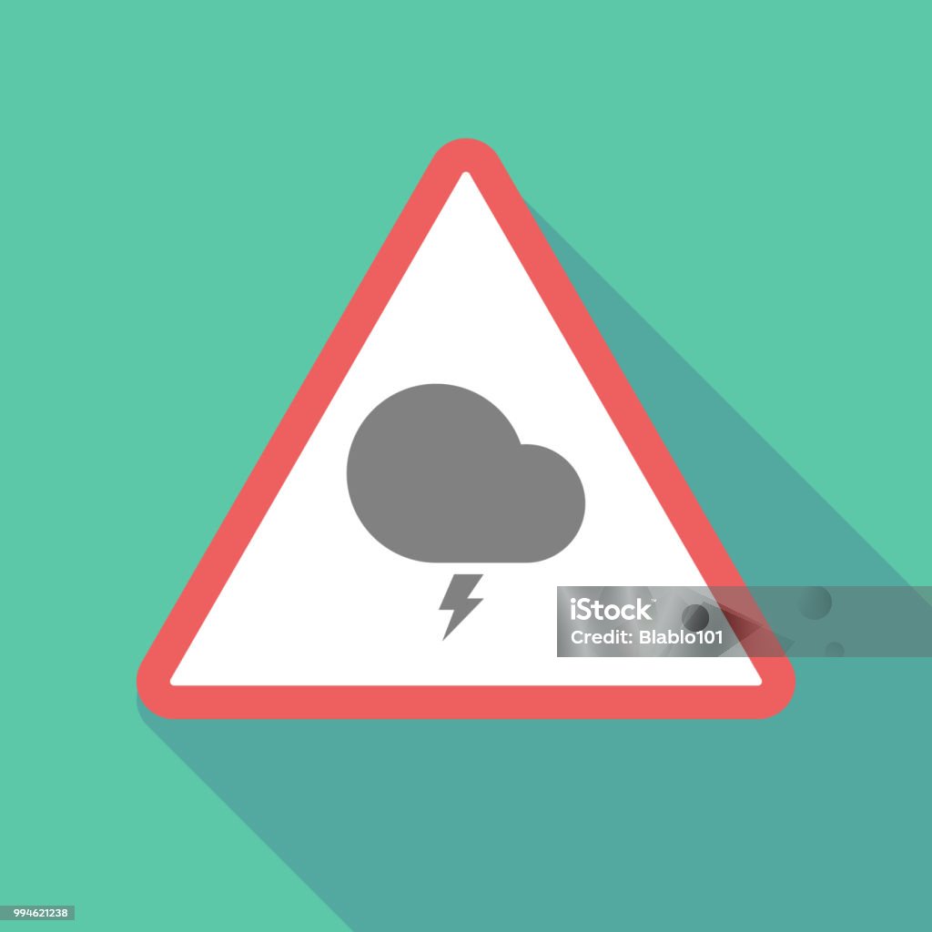 Ilustración de Larga Sombra De Señal De Advertencia Con Una Nube ... Ilustración de Larga Sombra De Señal De Advertencia Con Una Nube ...