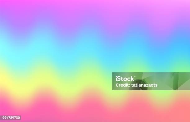 Unicorn Rainbow Wave Background Mermaid Galaxy Pattern Stock