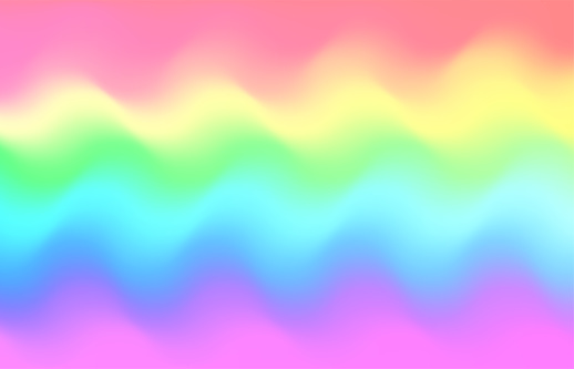 Unicorn Rainbow Wave Background Mermaid Galaxy Pattern Stock