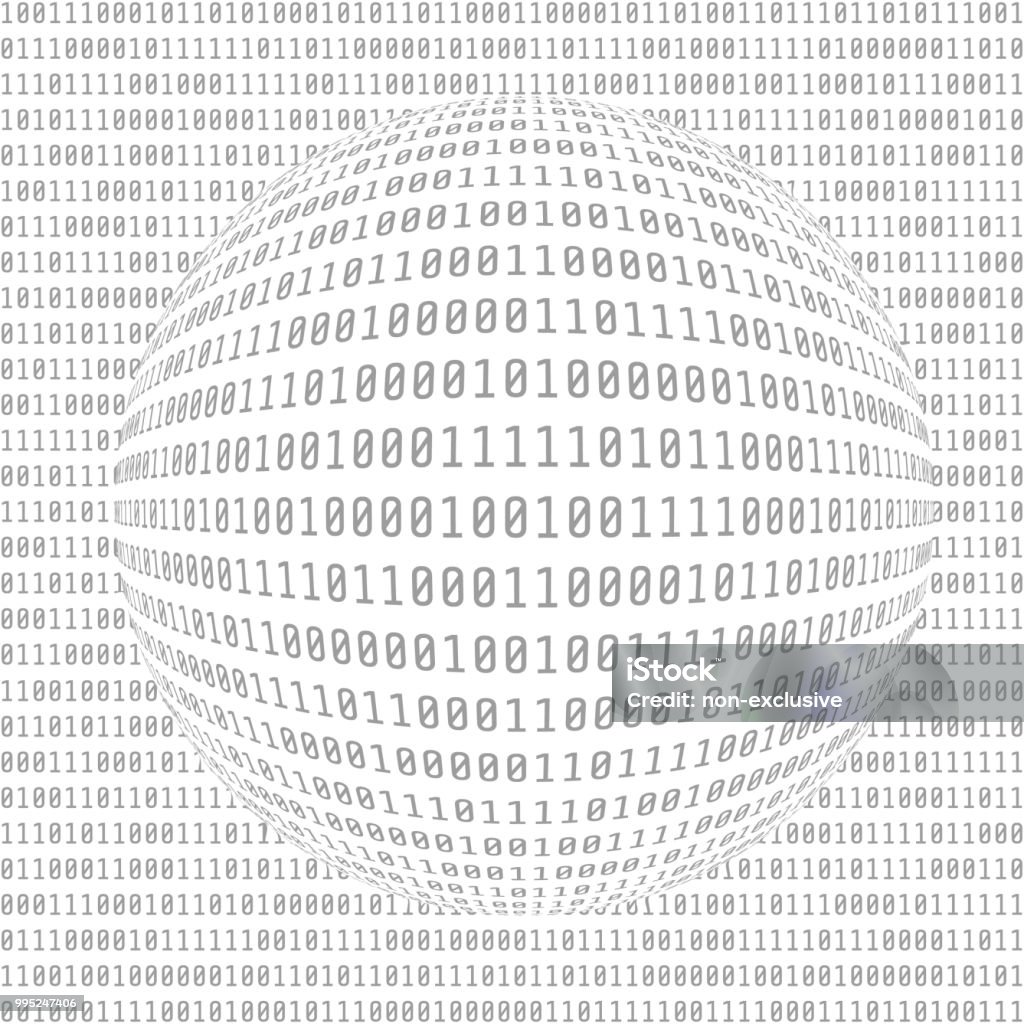 Kode Komputer Biner Data Digital Latar Belakang Matriks Abstrak Konsep Hacker Ilustrasi Vektor