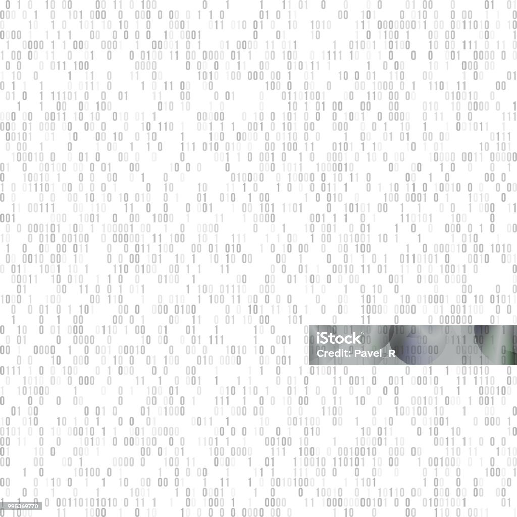 Binary Code Vector Background With Numbers One And Zero Seamless Patern Coding Or Hacker Concept