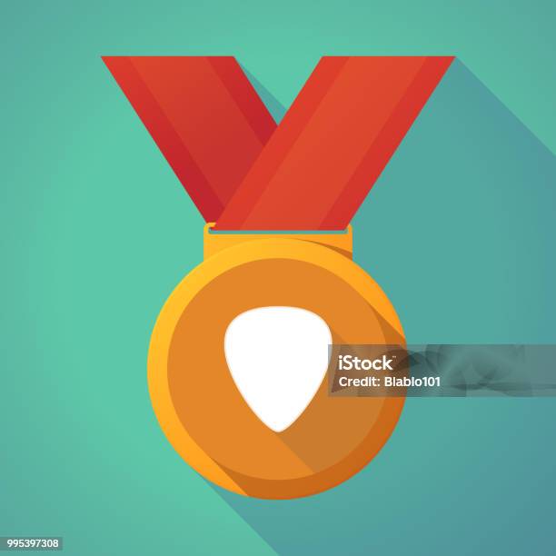Plectrum 가진 긴 그림자 메달 0명에 대한 스톡 벡터 아트 및 기타 이미지 0명 경쟁 그림자 Istock