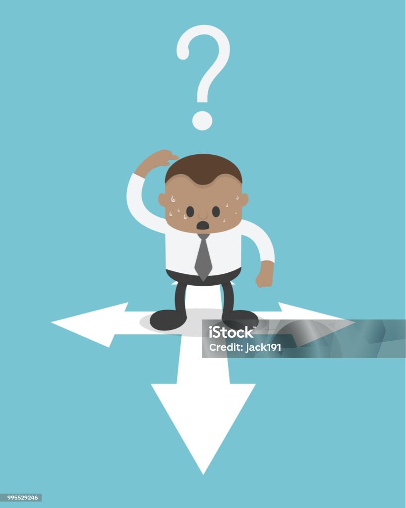 Konsep Bisnis Kartun Pengusaha Afrika Di Persimpangan Jalan Dalam ... Konsep Bisnis Kartun Pengusaha Afrika Di Persimpangan Jalan Dalam ...