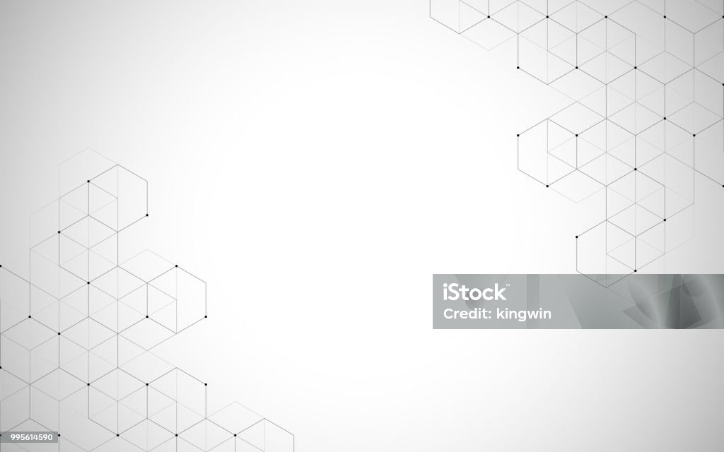 Pola Segi Enam Vektor Latar Belakang Abstrak Geometris Dengan Elemen