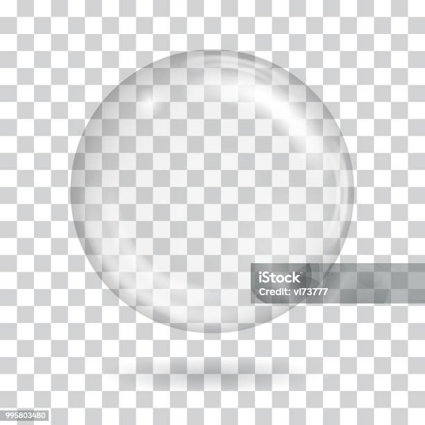 Gelembung Sabun Transparan Ilustrasi Vektor Bola Kaca Ilustrasi Stok
