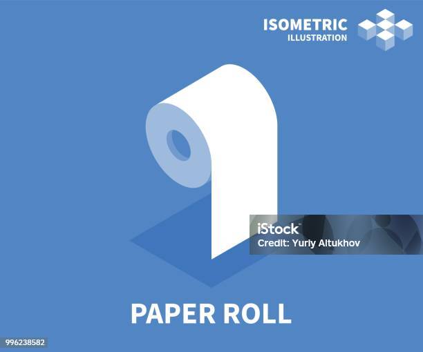 Ikon Gulungan Kertas Template Isometrik Untuk Desain Web Dalam Gaya 3d