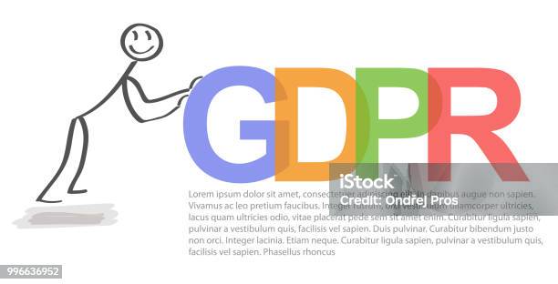 Gdpr 일반 데이터 보호 규칙입니다 유럽 연합 안전 규정 및 데이터 암호화 벡터 개념 배경 개념에 대한 스톡 벡터 아트 및