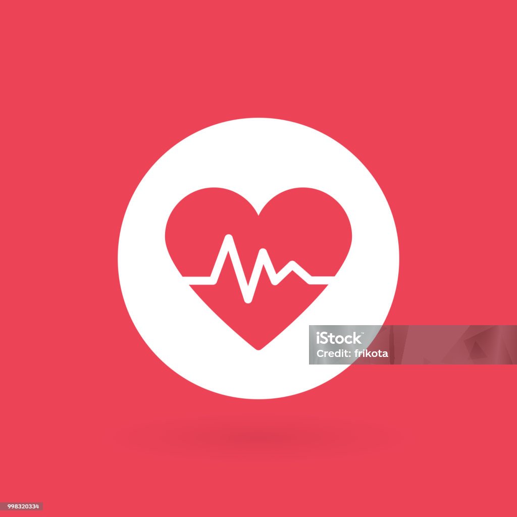 Ilustración De Símbolo De Latidos Del Corazón Electrocardiograma