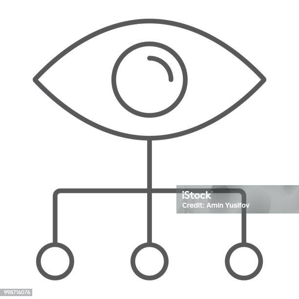 Visualisasi Data Ikon Garis Tipis Data Dan Analitik Tanda Mata Grafik
