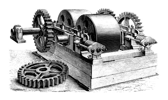 Xix Century Machine Antique Technical Illustrations Stock Illustration ... Xix Century Machine Antique Technical Illustrations Stock Illustration ...