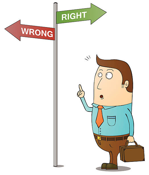 Best Cartoon Man Is Choosing Right And Wrong Illustrations, Royalty ... Best Cartoon Man Is Choosing Right And Wrong Illustrations, Royalty ...