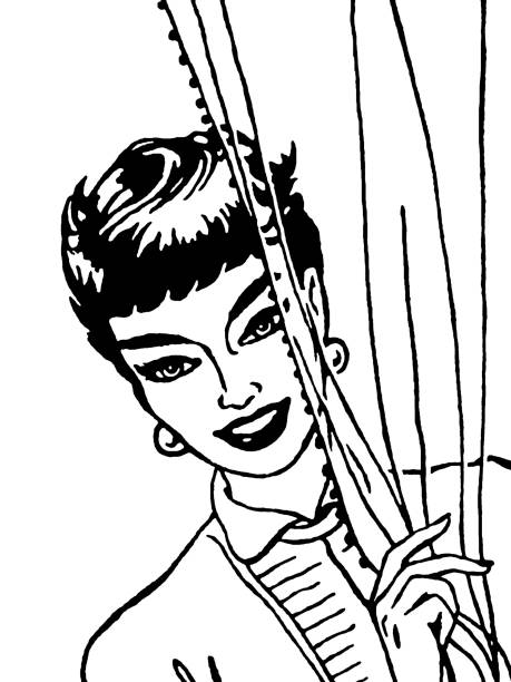 Person Peaking Behind Curtain Illustrations, Royalty-Free Vector ... Person Peaking Behind Curtain Illustrations, Royalty-Free Vector ...