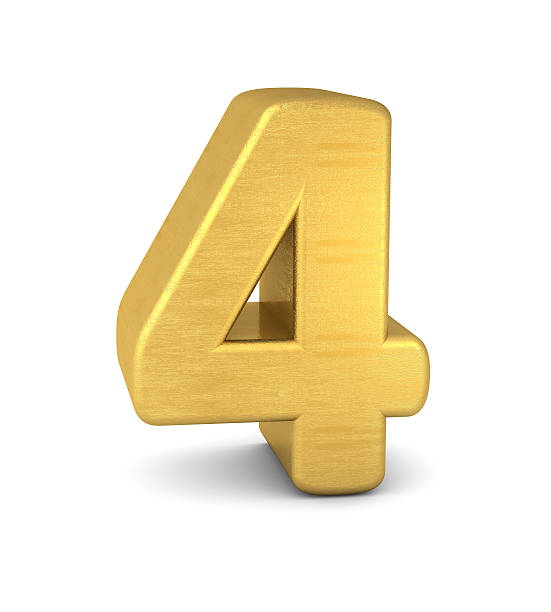 Number Number 4 Metal Three Dimensional Shape Stock Photos, Pictures ... Number Number 4 Metal Three Dimensional Shape Stock Photos, Pictures ...