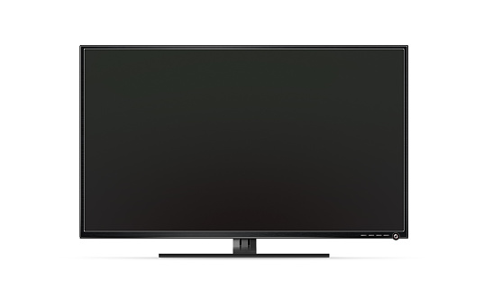 Black Tv Flat Screen Isolated Realistic Illustration Stock Photo ... Black Tv Flat Screen Isolated Realistic Illustration Stock Photo ...