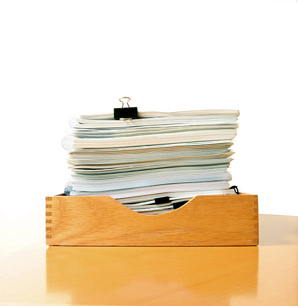 Stack Of File Folders On A Wooden Desk Stock Photos, Pictures & Royalty ... Stack Of File Folders On A Wooden Desk Stock Photos, Pictures & Royalty ...