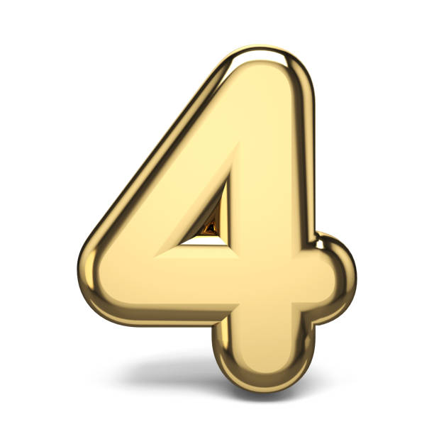 Royalty Free Number Number 4 Metal Three Dimensional Shape Pictures ... Royalty Free Number Number 4 Metal Three Dimensional Shape Pictures ...