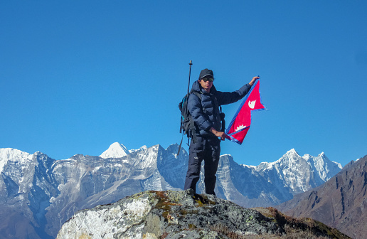 Guy Holding National Flag Of Nepal Stock Photo - Download Image Now ... Guy Holding National Flag Of Nepal Stock Photo - Download Image Now ...