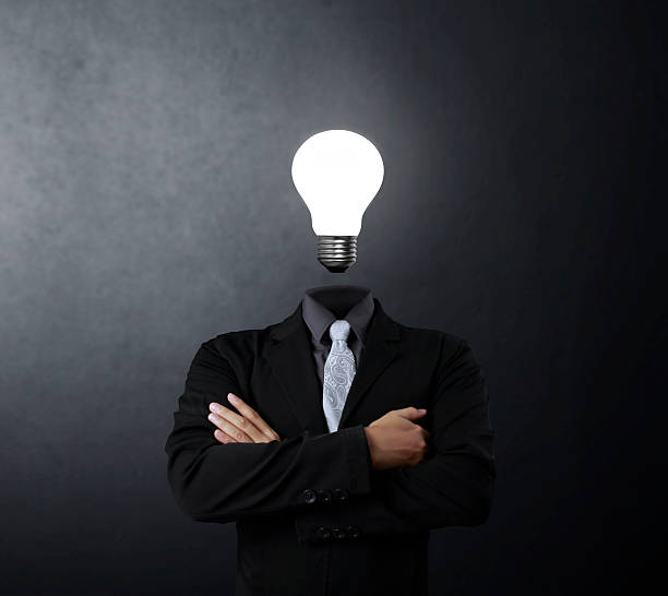 Royalty Free Man Looking Up With Idea Light Bulb Above Head Pictures ... Royalty Free Man Looking Up With Idea Light Bulb Above Head Pictures ...