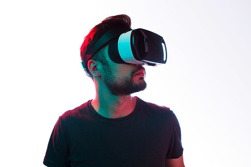 Man In Vr Headset Stock Photo - Download Image Now - iStock Man In Vr Headset Stock Photo - Download Image Now - iStock
