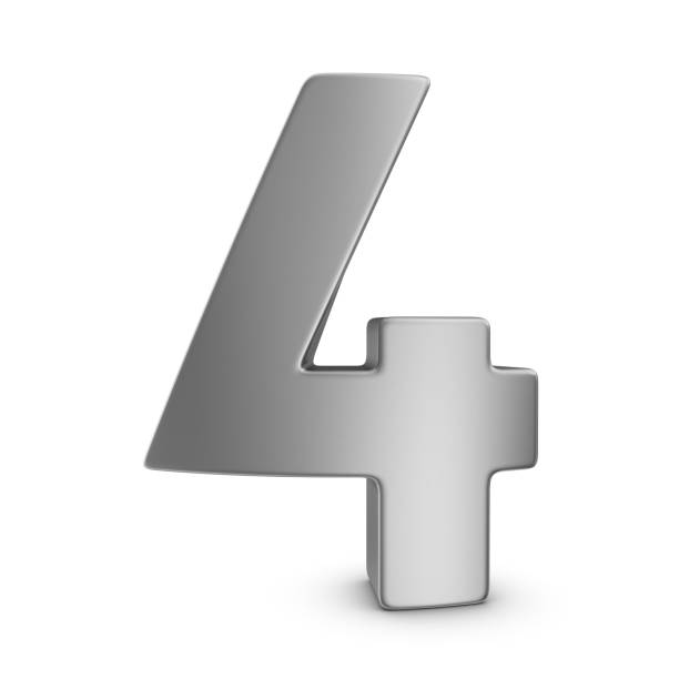 Number Number 4 Metal Three Dimensional Shape Stock Photos, Pictures ... Number Number 4 Metal Three Dimensional Shape Stock Photos, Pictures ...