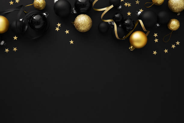 Dorado Sobre Negro Brillante Fondos Celebración De Navidad - Banco de ... Dorado Sobre Negro Brillante Fondos Celebración De Navidad - Banco de ...