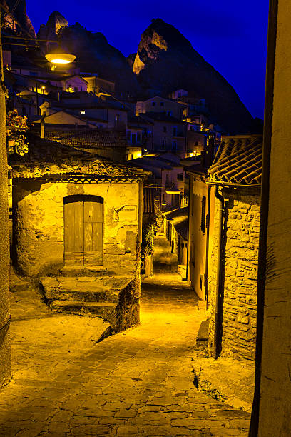 Castelmezzano At Night Basilicata Italy Stock Photos, Pictures ... Castelmezzano At Night Basilicata Italy Stock Photos, Pictures ...