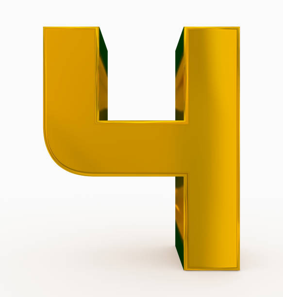 Royalty Free Number Number 4 Metal Three Dimensional Shape Pictures ... Royalty Free Number Number 4 Metal Three Dimensional Shape Pictures ...