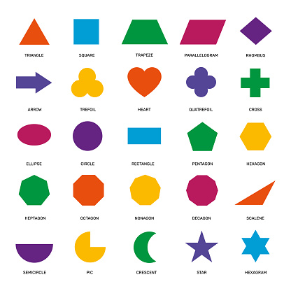 Basic Geometric Shapes Ellipse Rectangle And Triangle Hexagon And ... Basic Geometric Shapes Ellipse Rectangle And Triangle Hexagon And ...