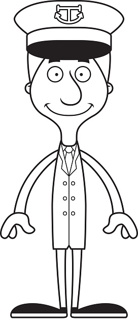Cartoon Smiling Boat Captain Man Stock Illustration - Download Image ... Cartoon Smiling Boat Captain Man Stock Illustration - Download Image ...