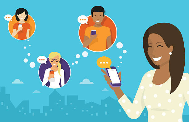 Best Woman Texting On Phone Illustrations, Royalty-Free Vector Graphics ... Best Woman Texting On Phone Illustrations, Royalty-Free Vector Graphics ...