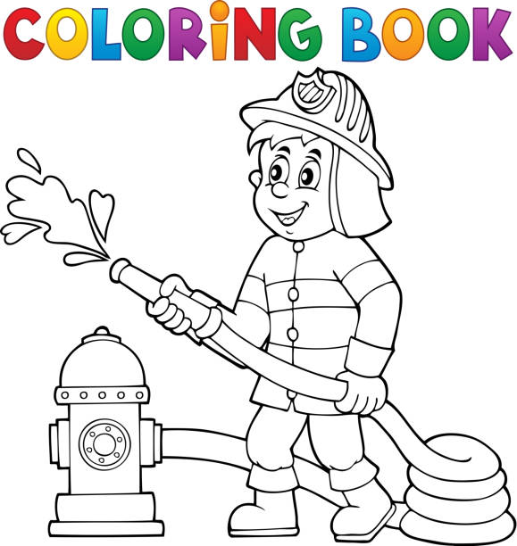 Drawing Of The Fireman Putting Out Fire Illustrations, Royalty-Free ... Drawing Of The Fireman Putting Out Fire Illustrations, Royalty-Free ...