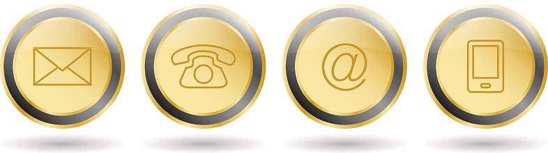 Contact Vector Buttons Icons Golden Stock Illustration - Download Image ... Contact Vector Buttons Icons Golden Stock Illustration - Download Image ...