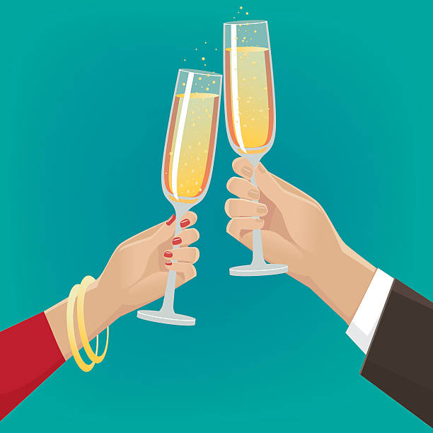 Champagne Glasses Clink Illustrations, Royalty-Free Vector Graphics ... Champagne Glasses Clink Illustrations, Royalty-Free Vector Graphics ...