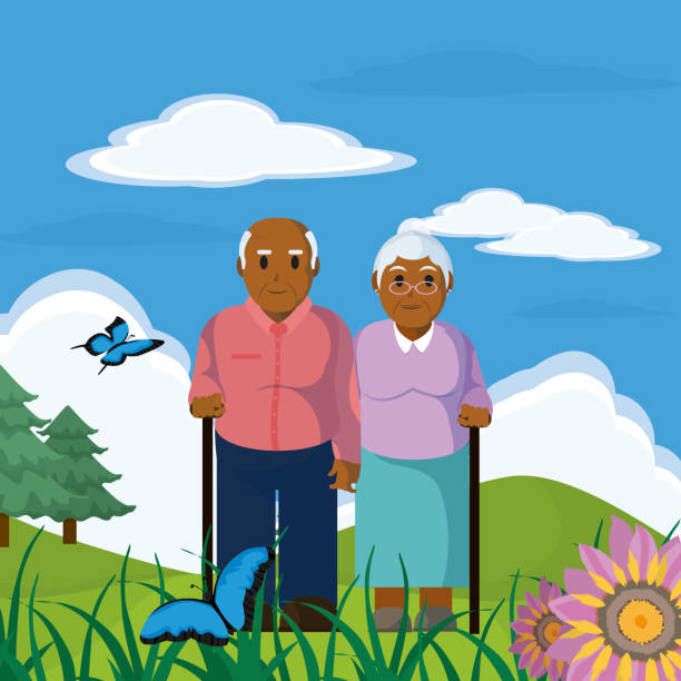 Best Portrait Lovely Old Couple Cartoon Illustrations, Royalty-Free ... Best Portrait Lovely Old Couple Cartoon Illustrations, Royalty-Free ...