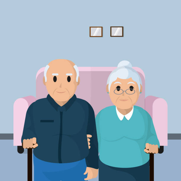 Best Portrait Lovely Old Couple Cartoon Illustrations, Royalty-Free ... Best Portrait Lovely Old Couple Cartoon Illustrations, Royalty-Free ...