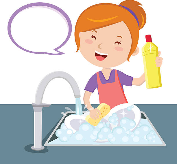 Mom Washing Dishes stock vectors - iStock Mom Washing Dishes stock vectors - iStock