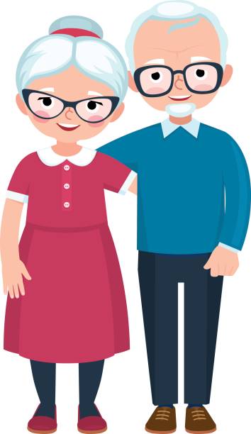 Best Portrait Lovely Old Couple Cartoon Illustrations, Royalty-Free ... Best Portrait Lovely Old Couple Cartoon Illustrations, Royalty-Free ...