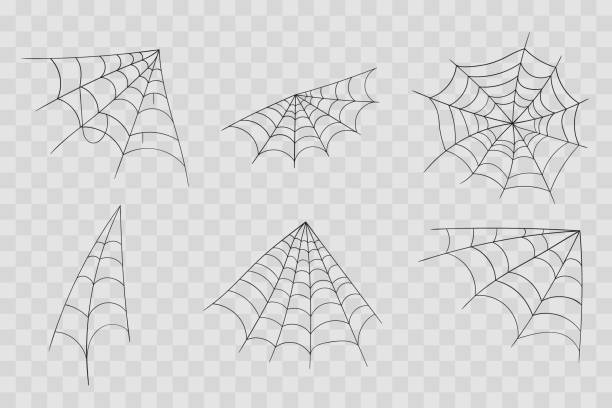 Halloween Corner Spider Web Cobweb Symbol Icon Set Illustrations ... Halloween Corner Spider Web Cobweb Symbol Icon Set Illustrations ...