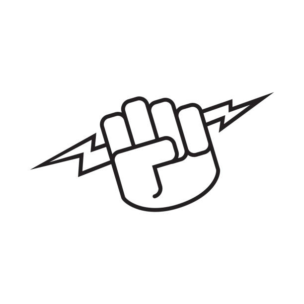 Hand Holding Lightning Bolt Silhouette Illustrations, Royalty-Free ... Hand Holding Lightning Bolt Silhouette Illustrations, Royalty-Free ...